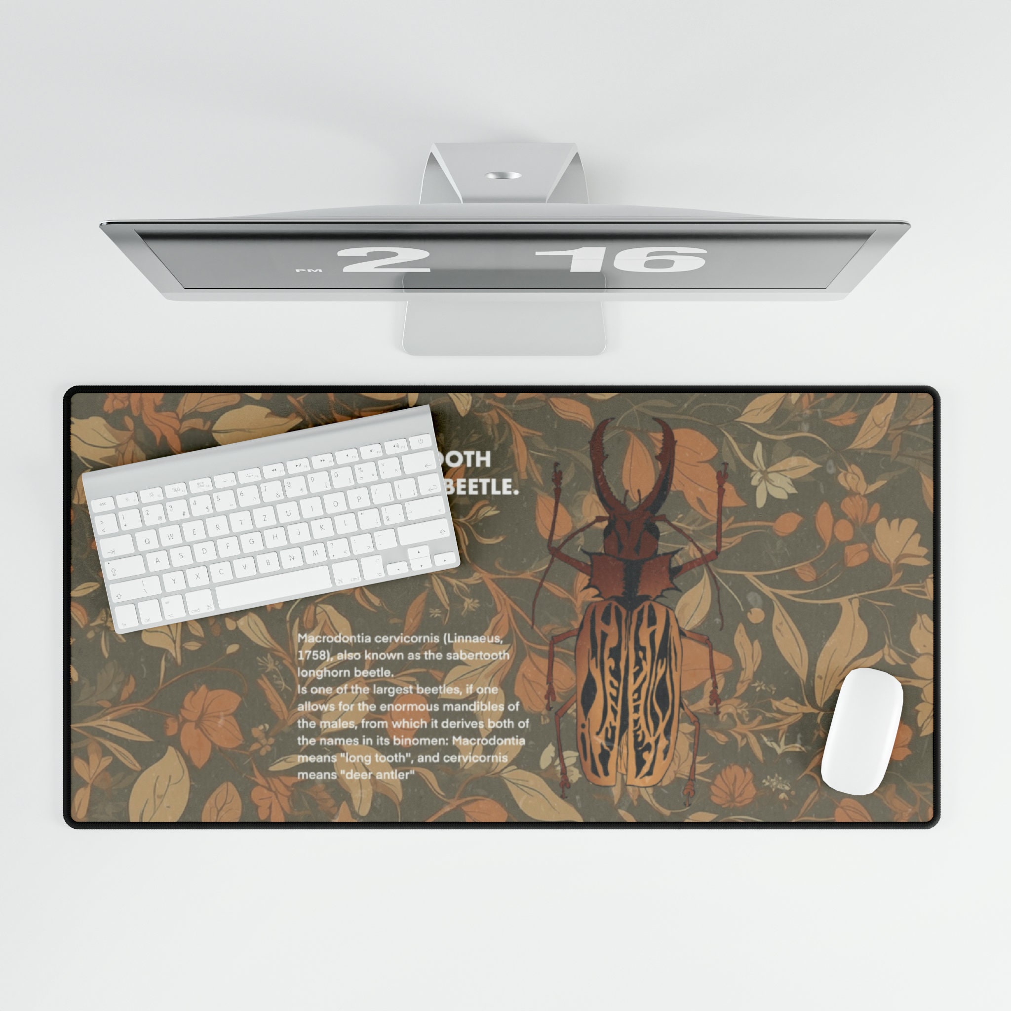 The Sabertooth Longhorn Beetle With the Definition, Insect Desk Mats - Etsy