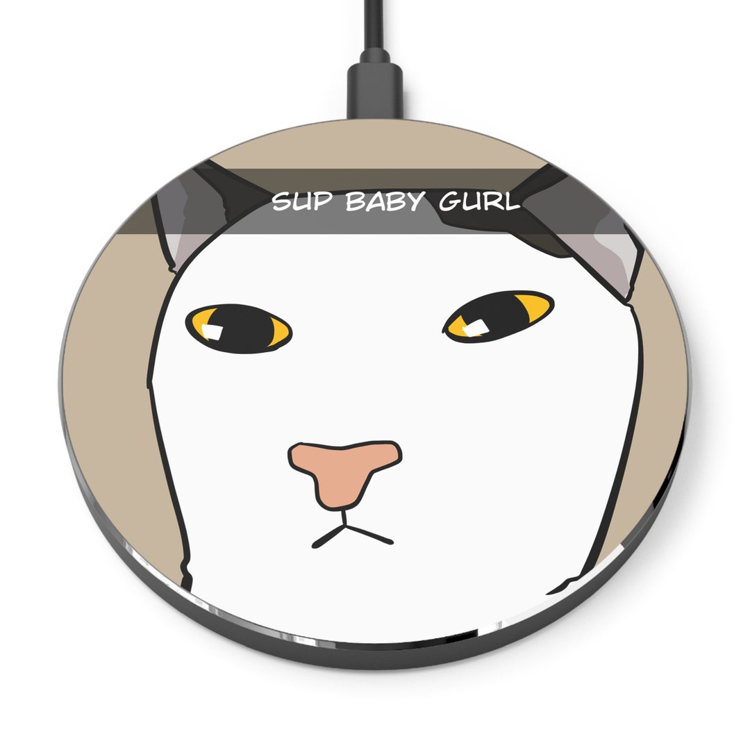 Sup Baby Gurl, Funny Cat Meme Wireless Charger - Etsy