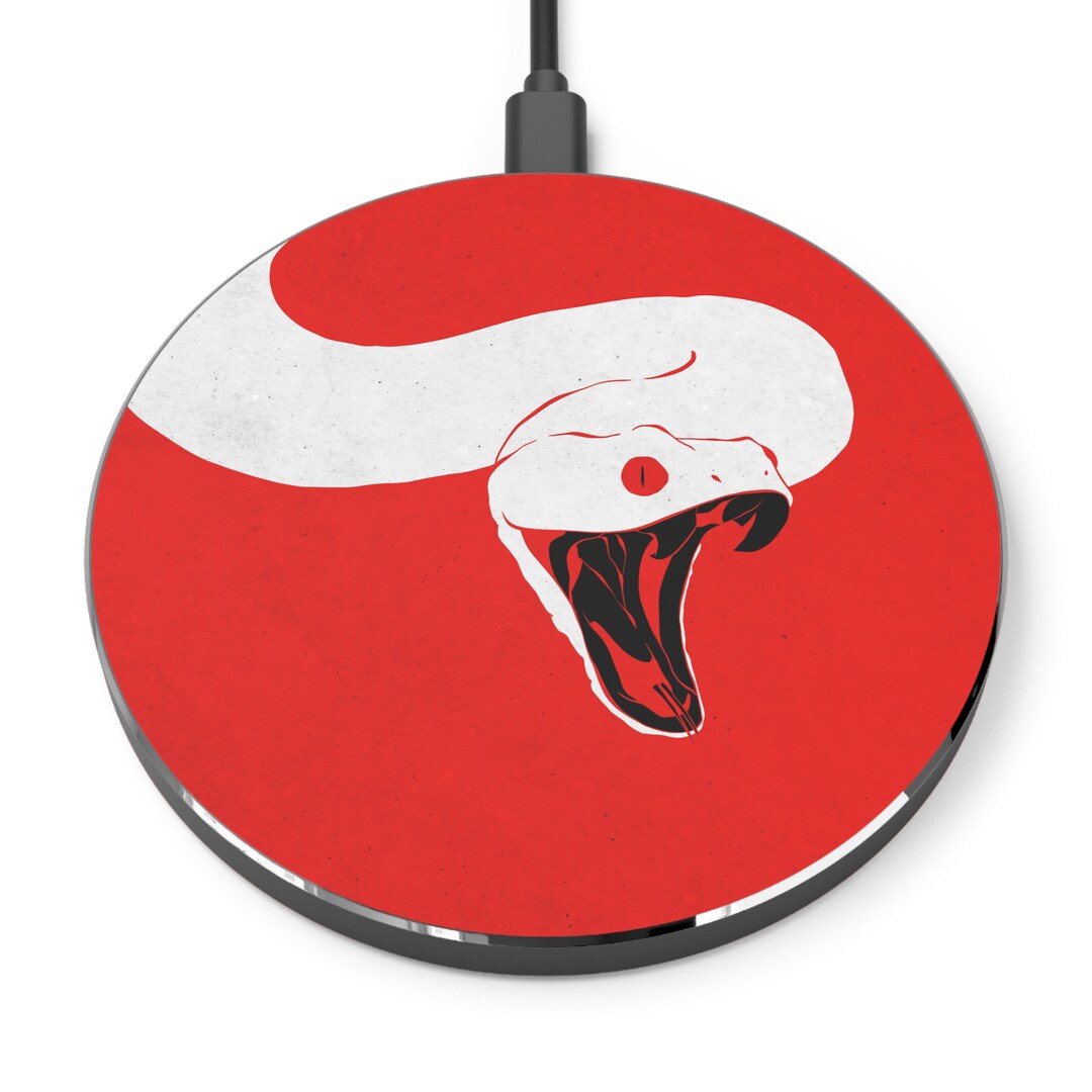 White Snake Aesthetic Wireless Charger - Etsy