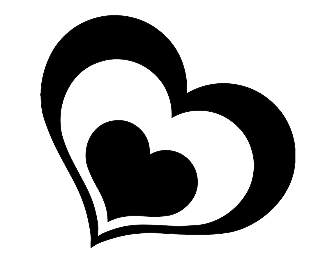 Open Heart. Printable Heart. Digital Heart. Heart on a - Etsy