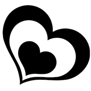 Open Heart. Printable Heart. Digital Heart. Heart on a T-shirt, Glass ...