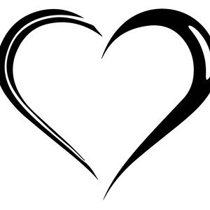 Open Heart. Printable Heart. Digital Heart. Heart on a T-shirt, Glass ...