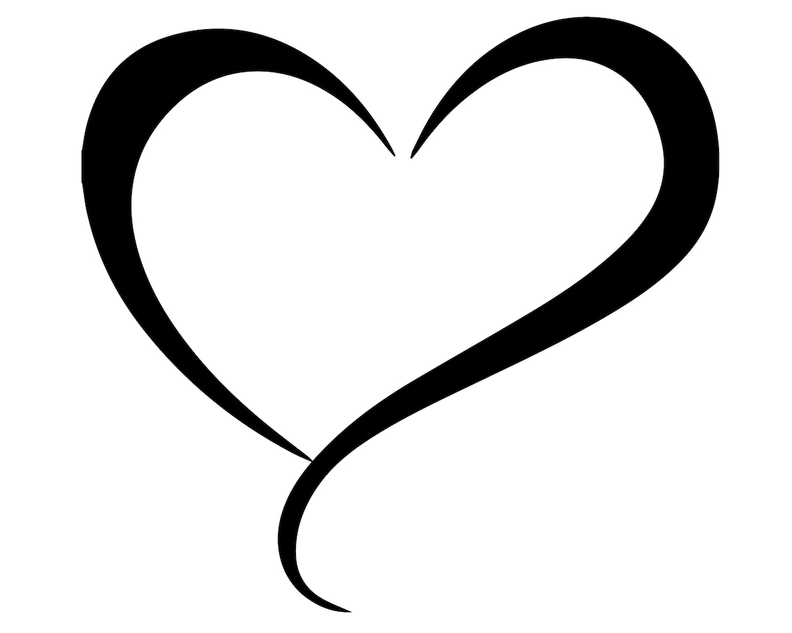 Open Heart. Printable Heart. Digital Heart. Heart on a T-shirt, Glass ...