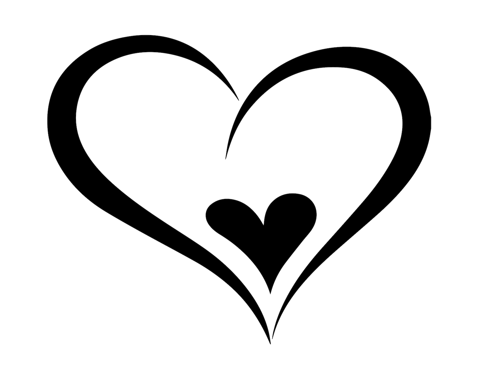 Open Heart. Printable Heart. Digital Heart. Heart on a T-shirt, Glass ...