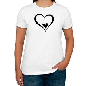 Open Heart. Printable Heart. Digital Heart. Heart on a T-shirt, Glass ...
