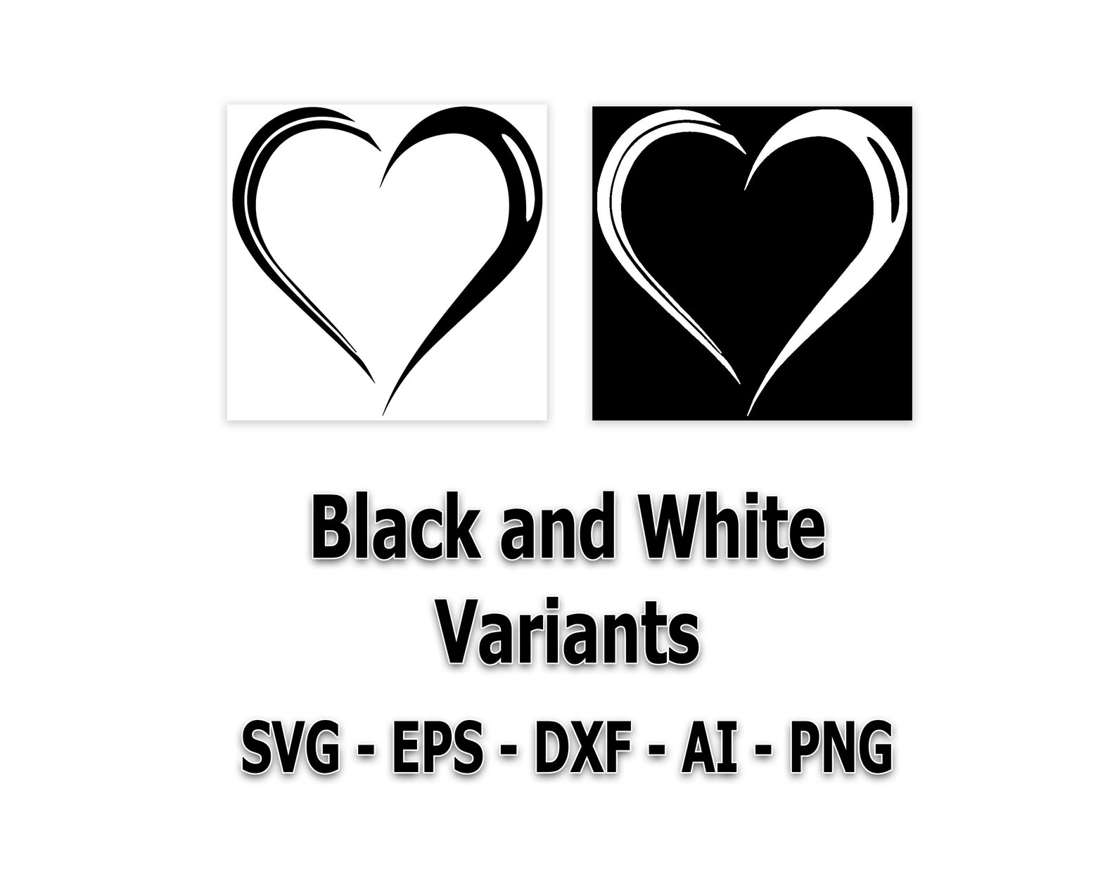 Open Heart. Printable Heart. Digital Heart. Heart on a - Etsy