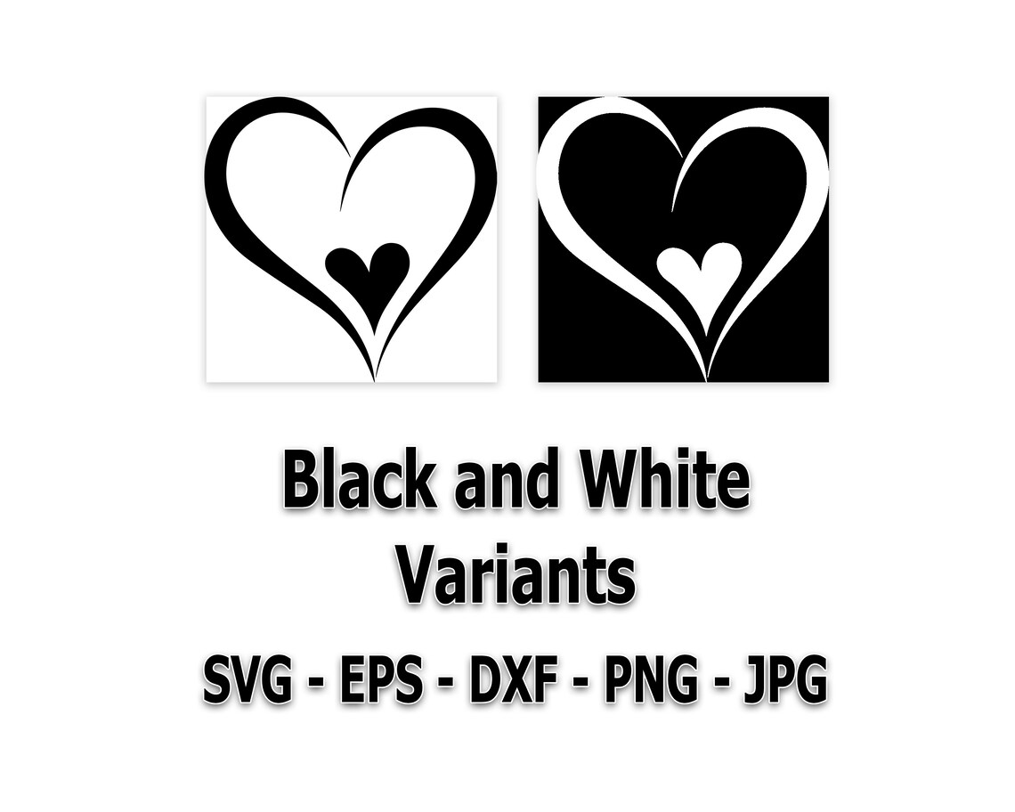 Open Heart. Printable Heart. Digital Heart. Heart on a - Etsy