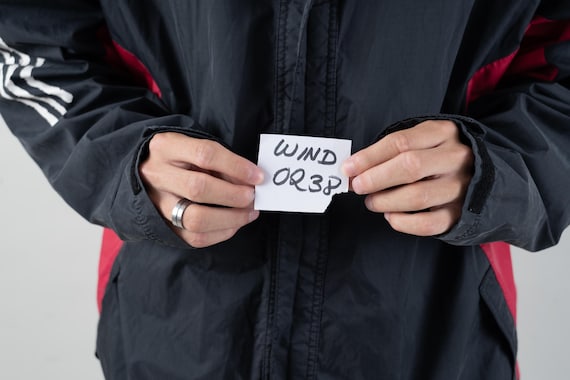Vintage Adidas Black and Red Windbreaker Jacket Size L - XL Vintage Adidas Black and Red Windbreaker Jacket Size L - XL