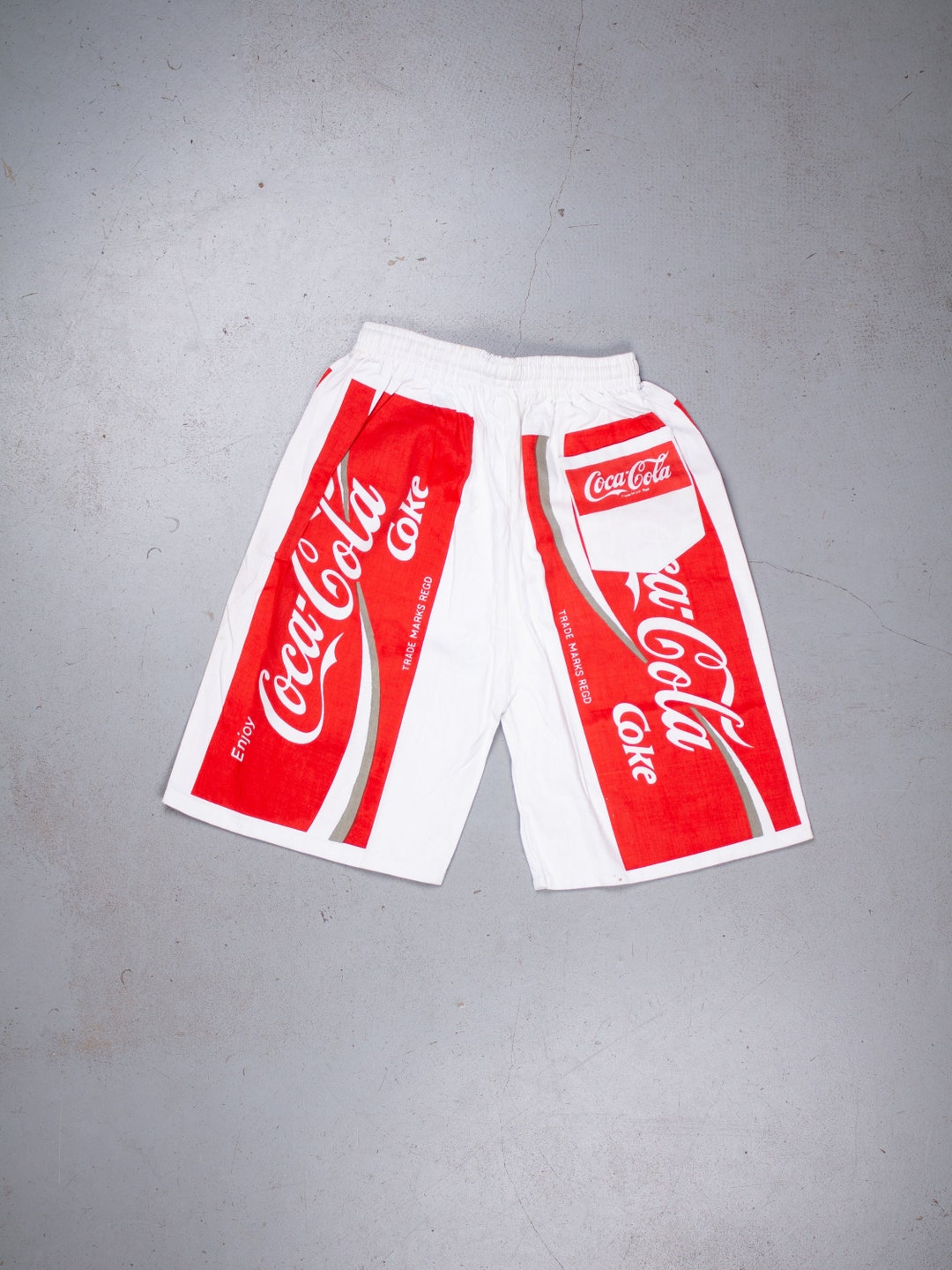 Vintage Coca Cola Shorts Unisex One Size Cotton Bermuda Jeans Shorts ...