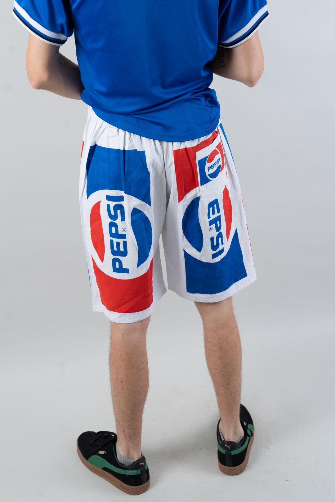 Vintage Pepsi Shorts Jorts Unisex One Size Cotton Bermuda Jeans Shorts ...