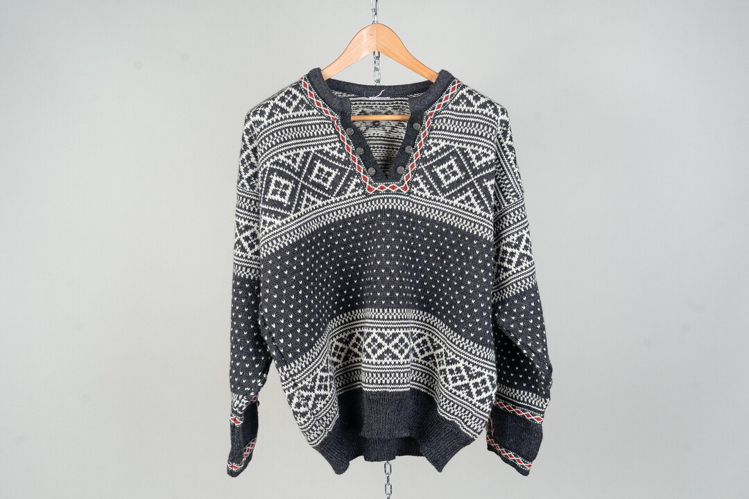 Vintage Dale of Norway Nordic Sweater Jacket Norwegian Grandpa Sweater ...