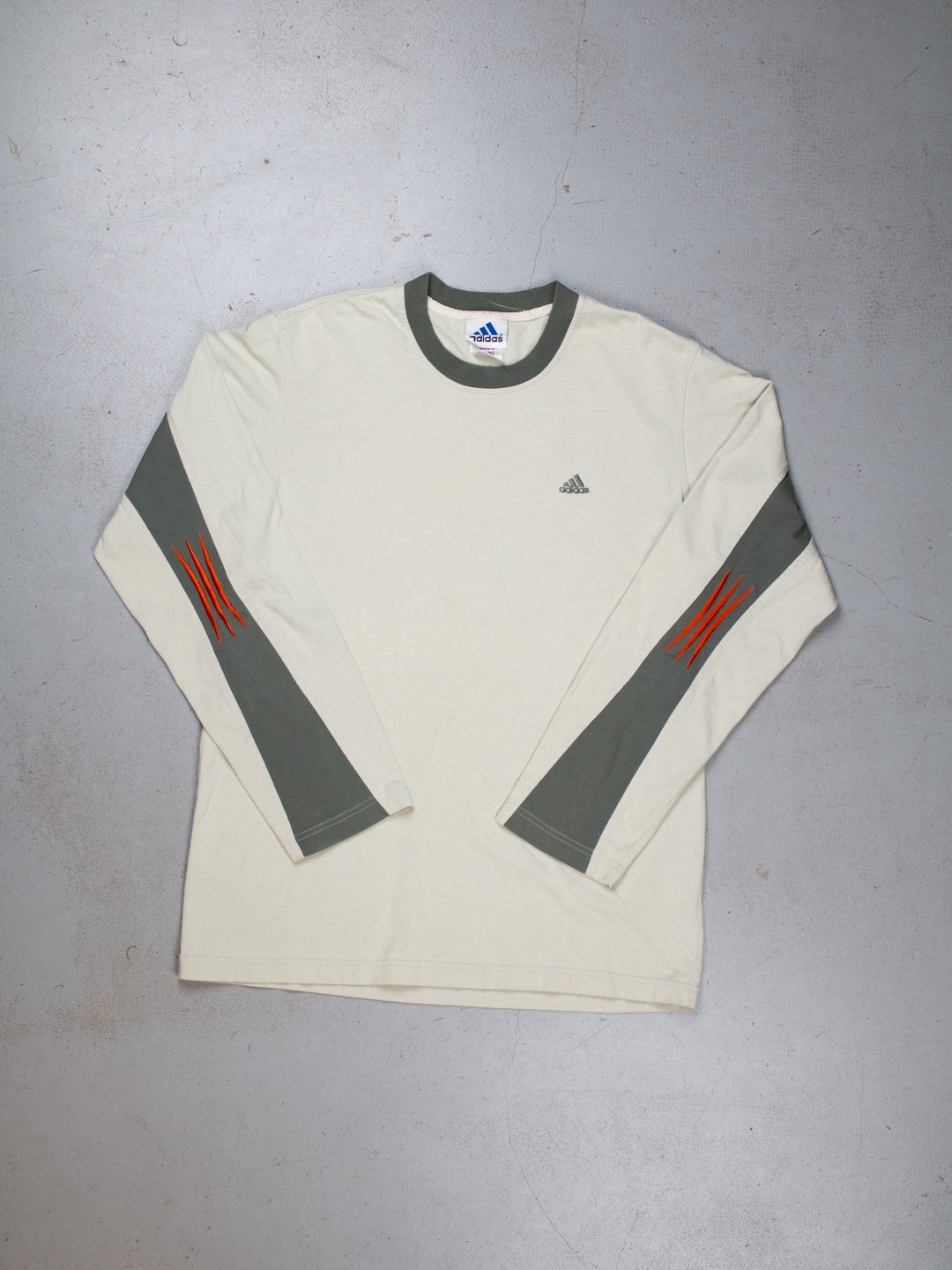 Vintage Adidas Jumper Sweatshirt Cream 80s Hard Cotton Size M - Etsy