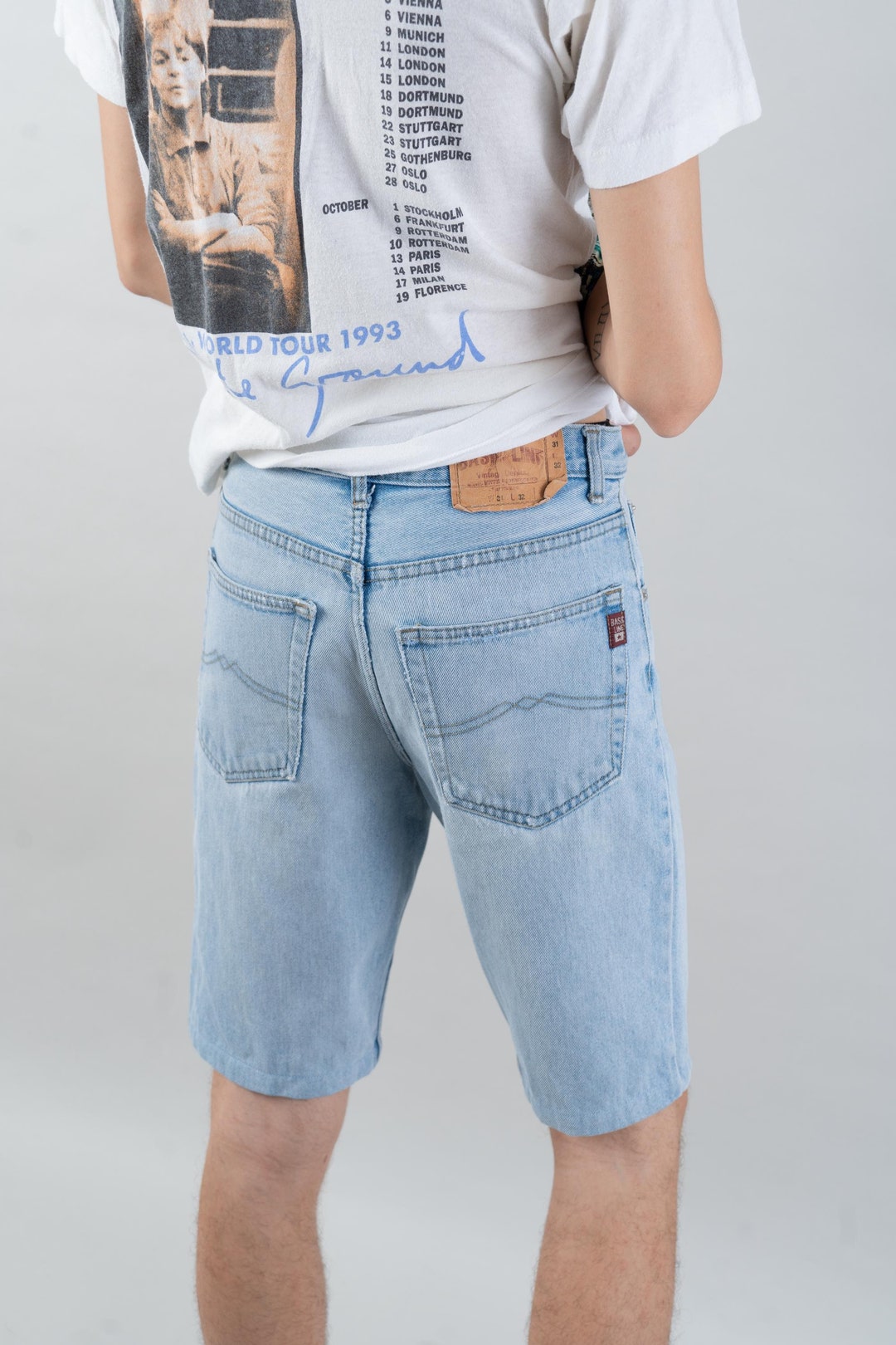 Vintage Denim Jorts Oversized Baggy Jeans Pants Shorts 80s Size M - L ...