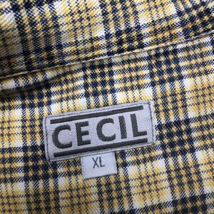 80s Vintage Lumberjack Shirt Yellow Check Pattern Size XL Cotton ...