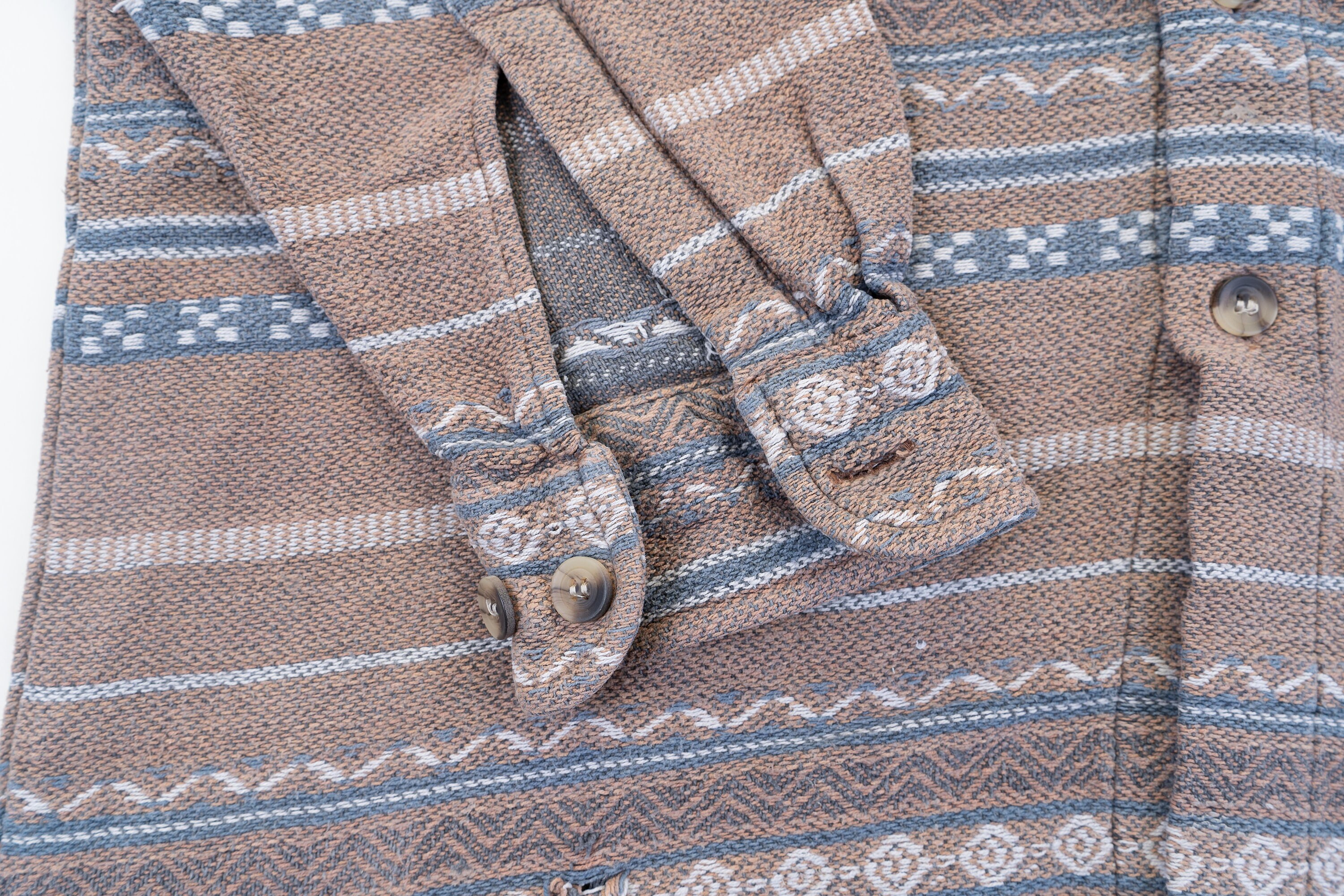 80s Vintage Navajo Shirt Cotton Button up Shirt Ethno Shirt Pastel ...