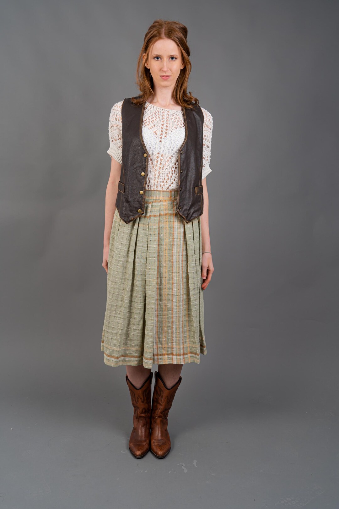 90s Vintage Maxi Skirt in Earth Tones - Whimsy Witchcore Fairy Core ...