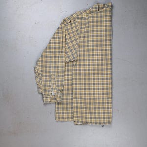80s Vintage Lumberjack Shirt Yellow Check Pattern Size XL Cotton ...