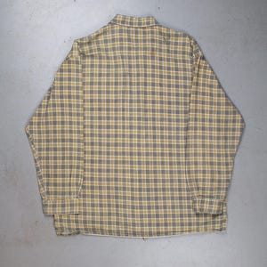 80s Vintage Lumberjack Shirt Yellow Check Pattern Size XL Cotton ...