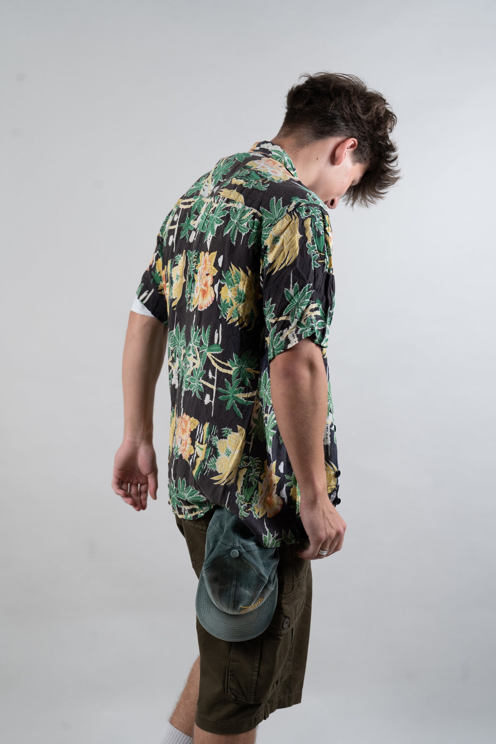 Vintage Black and Yellow Hawai Shirt Size M - L Cotton Made in US ...