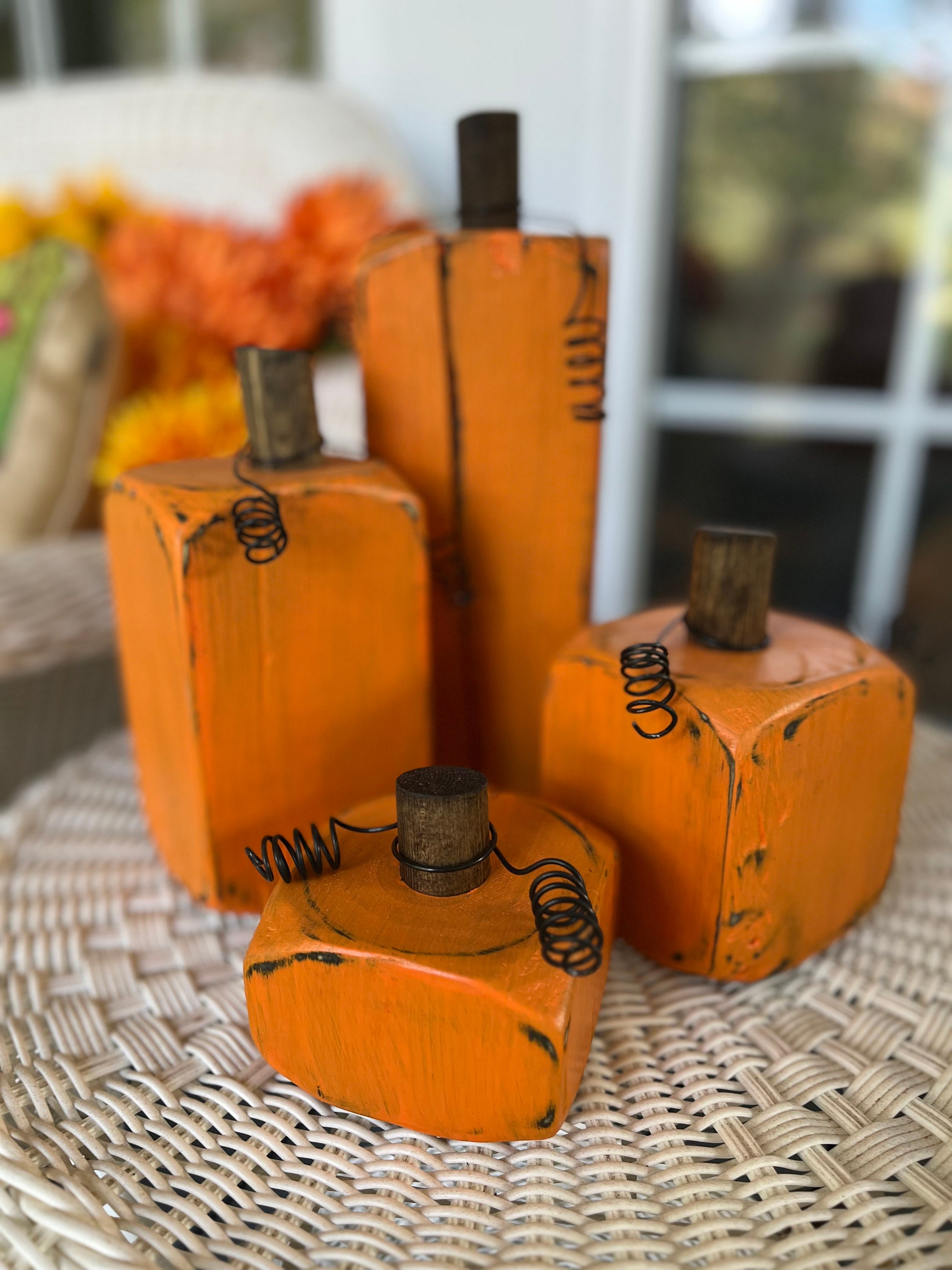 Rustic Farmhouse Wooden Pumpkin - Etsy