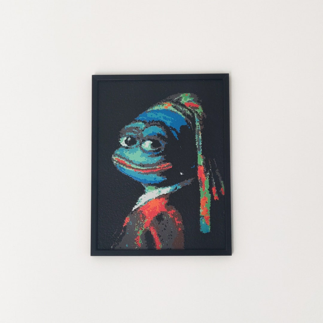 Pepe Frog Lady Painting on Canvas Wall Art - Etsy