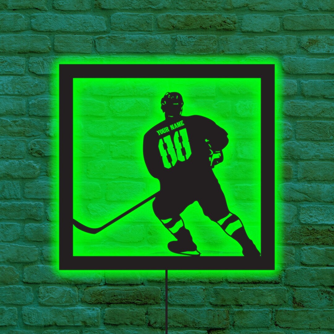 Sports Led Sign, Ice Hockey Led Sign, Custom Hockey Sign Light, Custom ...