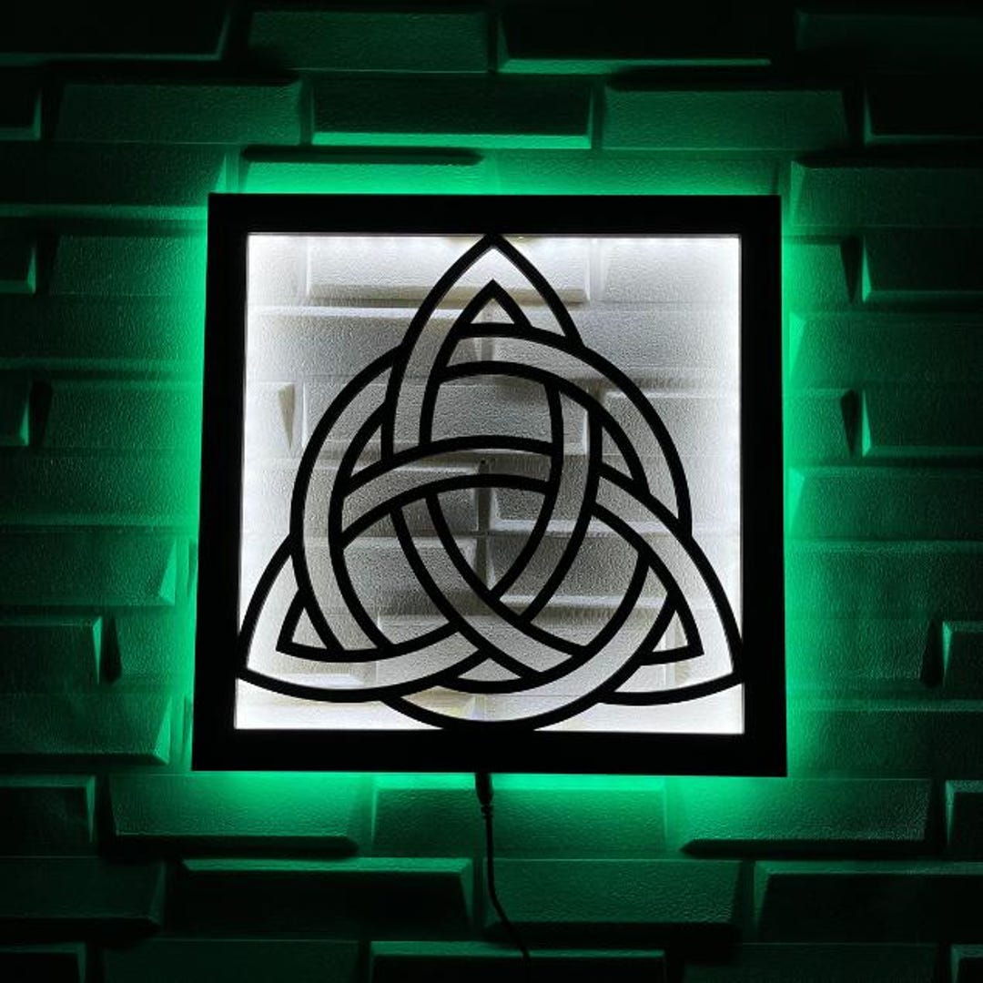 Celtic Knot Wall Hanging, Green Celtic Knot Sign, Led Sign for Bedroom ...