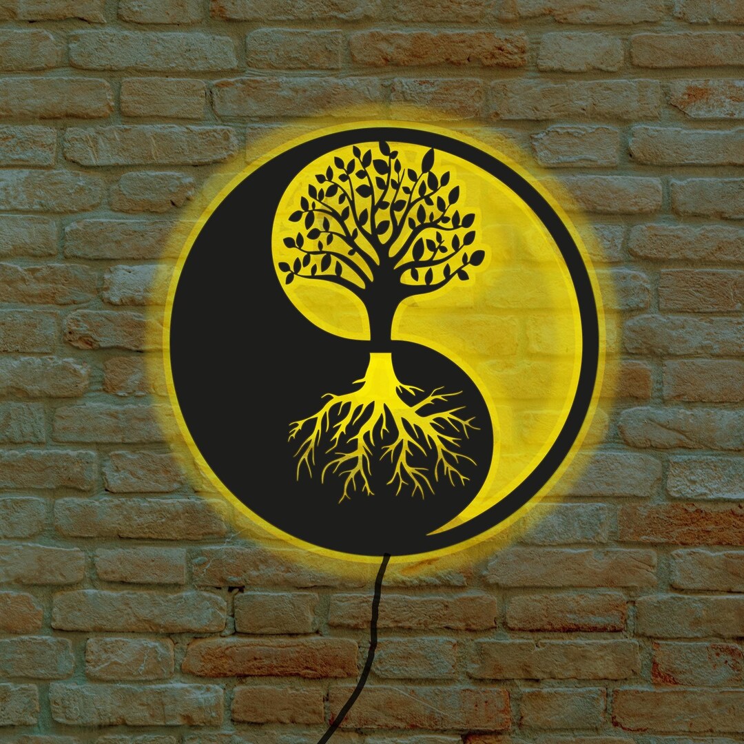 Tree of Life Led Sign, Tree of Life Wall Art Wood, Wooden Led Sign ...