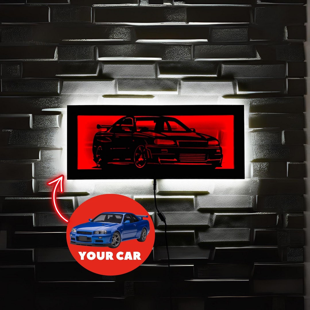 Car Led Lights, Sports Car Wall Art, Garage Led Sign, Sports Car Gifts ...