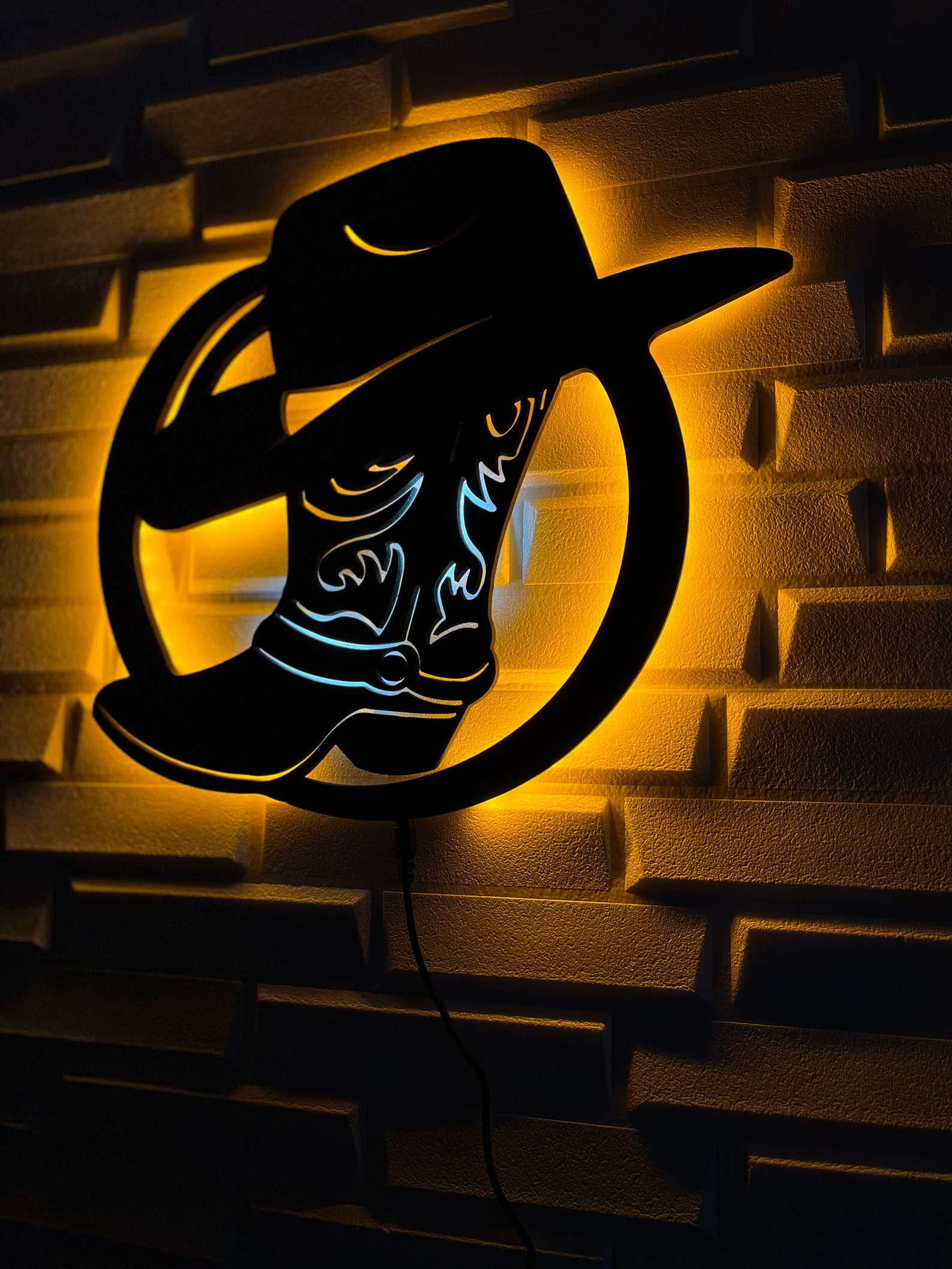 Cowboy Boot Sign, Cowboy Led Sign, Cowboy Hat Sign, Cowboy Boots Wall ...