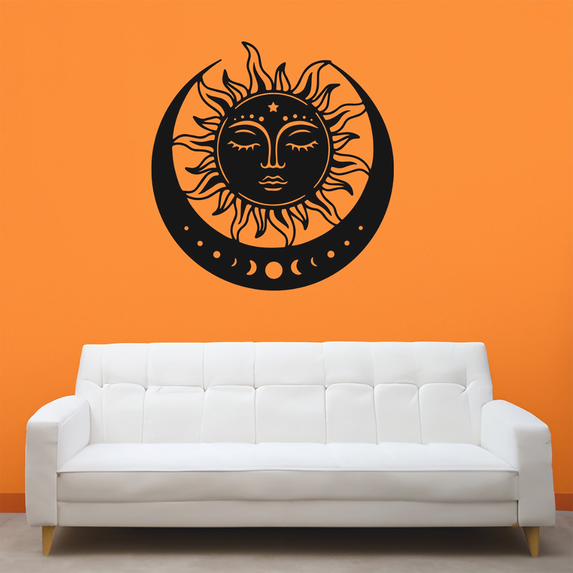 Sun Led Sign, Sun and Moon Wall Art, Sun and Moon Wood Art, Wood Sun ...