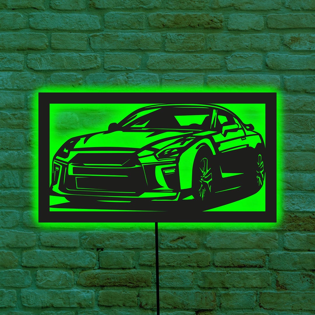 Car Led Sign, Sports Car Wall Art, Car Wall Art, Man Cave Led Sign ...