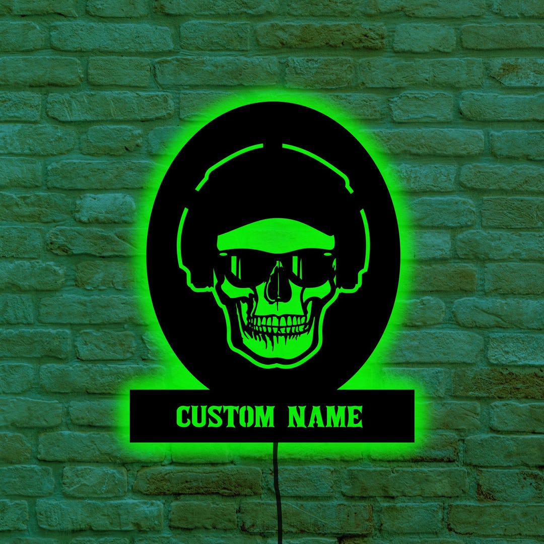 Custom Led Sign, Dj Wall Decor, Personalized Headphones Decor, Musical ...