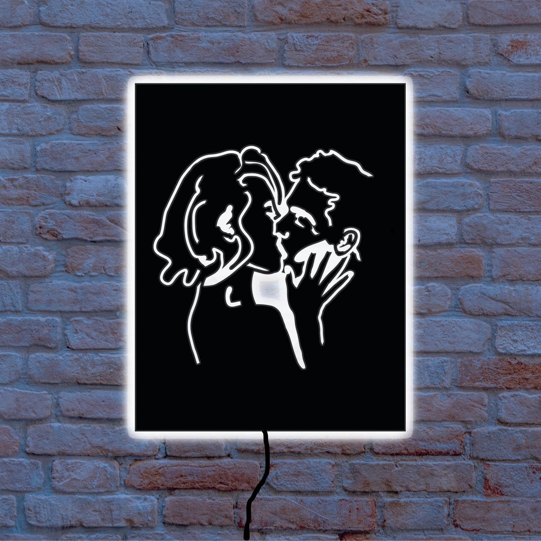 Woman and Man Wall Art, Led Sign for Gaming, Couple Line Art, Led Sign ...