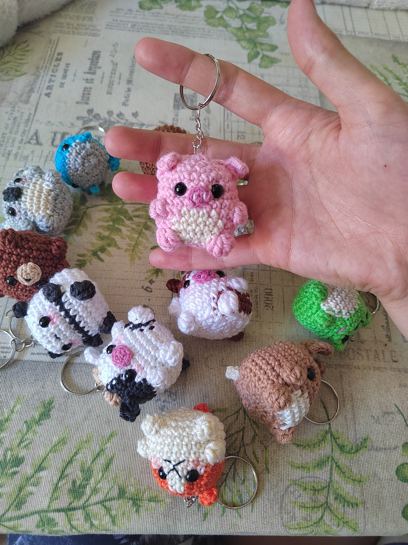 Crochet Mini Animals Handmade Optional Keyrings - Etsy