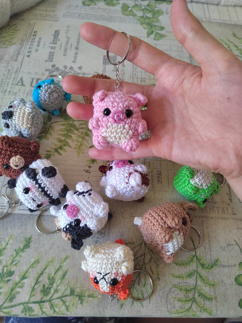 Crochet Mini Animals Handmade Optional Keyrings - Etsy
