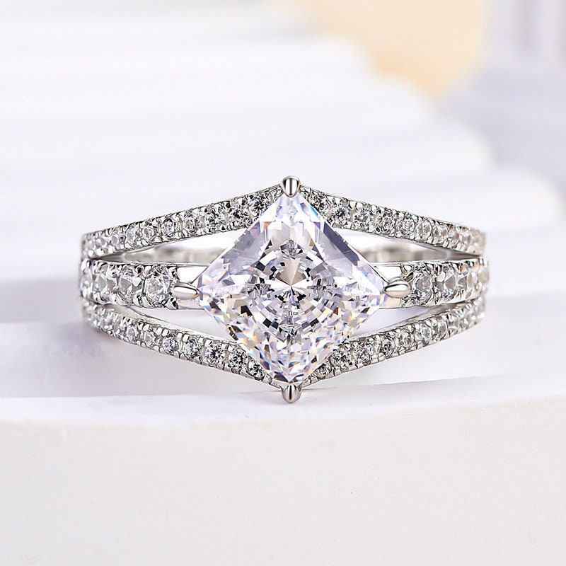 Special Princess Cut Engagement Ring - Etsy