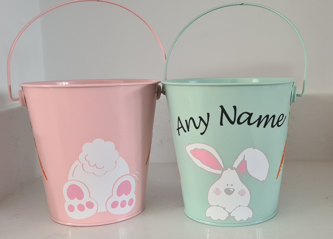Personalized Easter Egg Hunt Bucket – Bunny Design Gift for Kids - Etsy UK