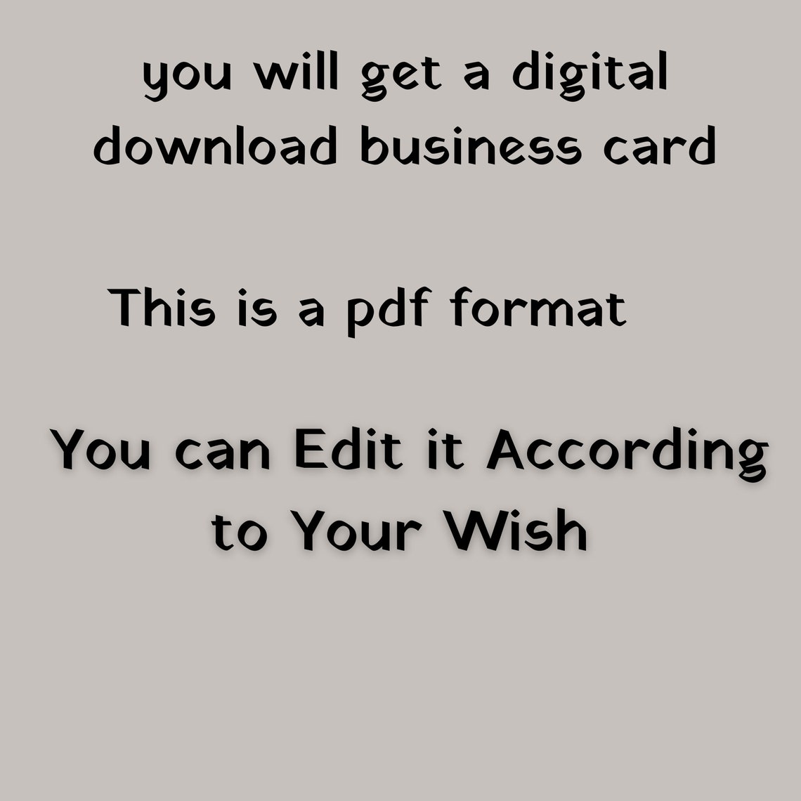 Printable Card Template Instant Download Printable Business - Etsy