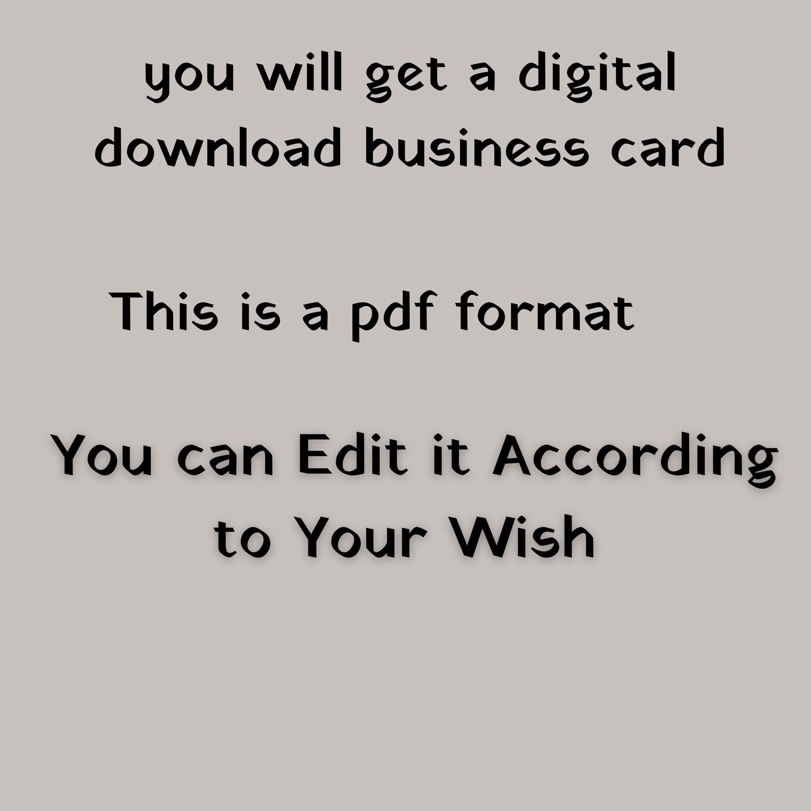 Printable Card Template Instant Download Printable Business - Etsy