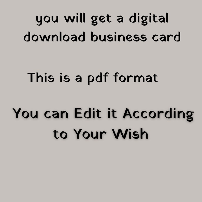 Printable Card Template Instant Download Printable Business - Etsy