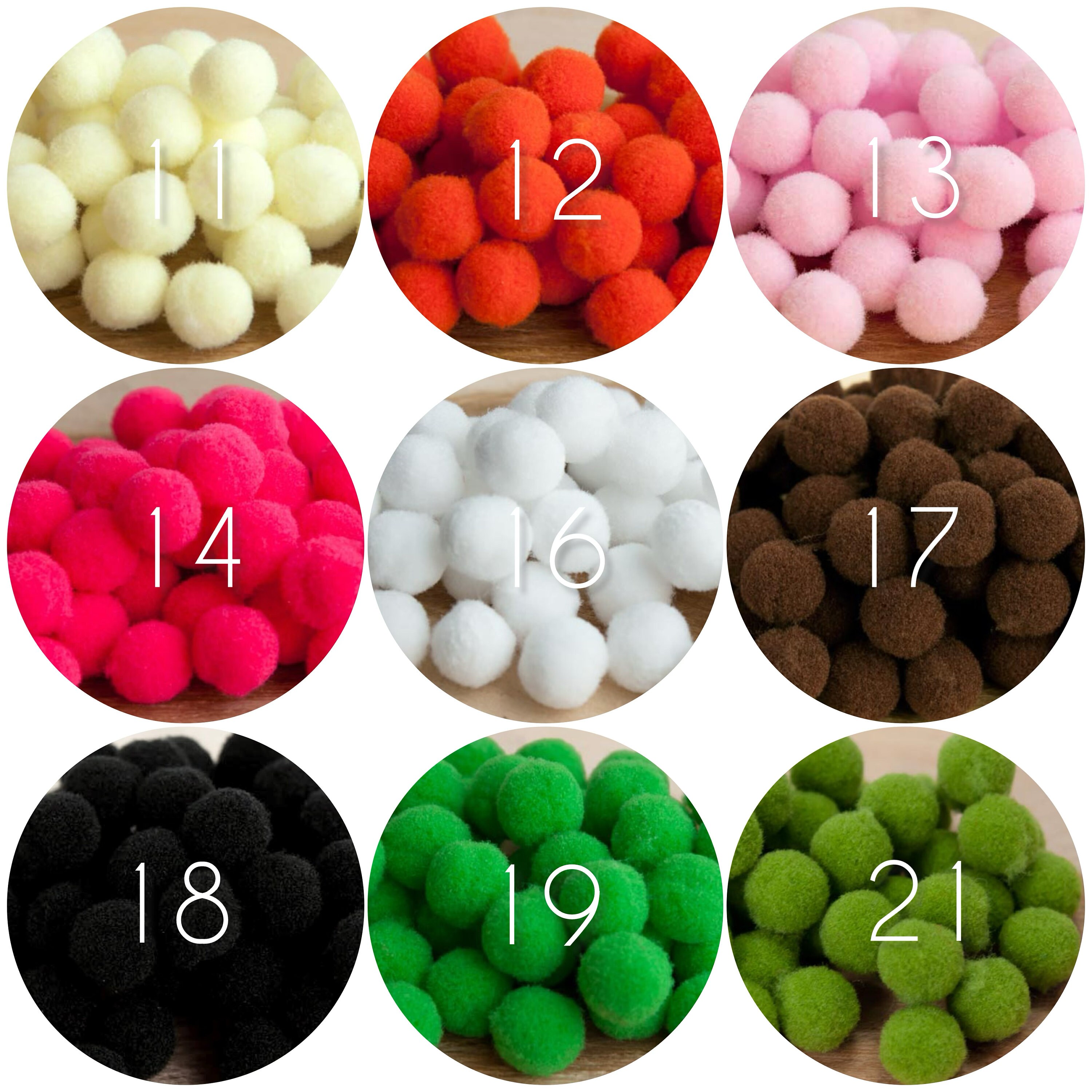 Best Quality Pom Poms for DIY, Handmade, Needlework, 10mm Diameter ...
