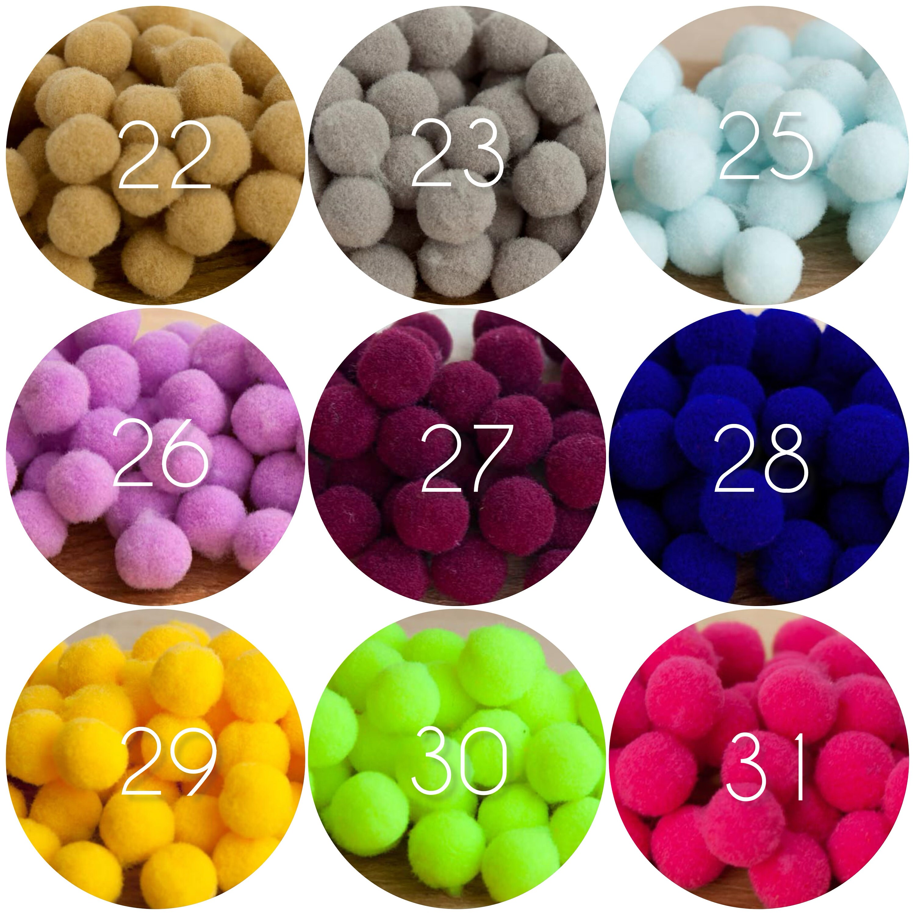 Best Quality Pom Poms for DIY, Handmade, Needlework, 10mm Diameter ...