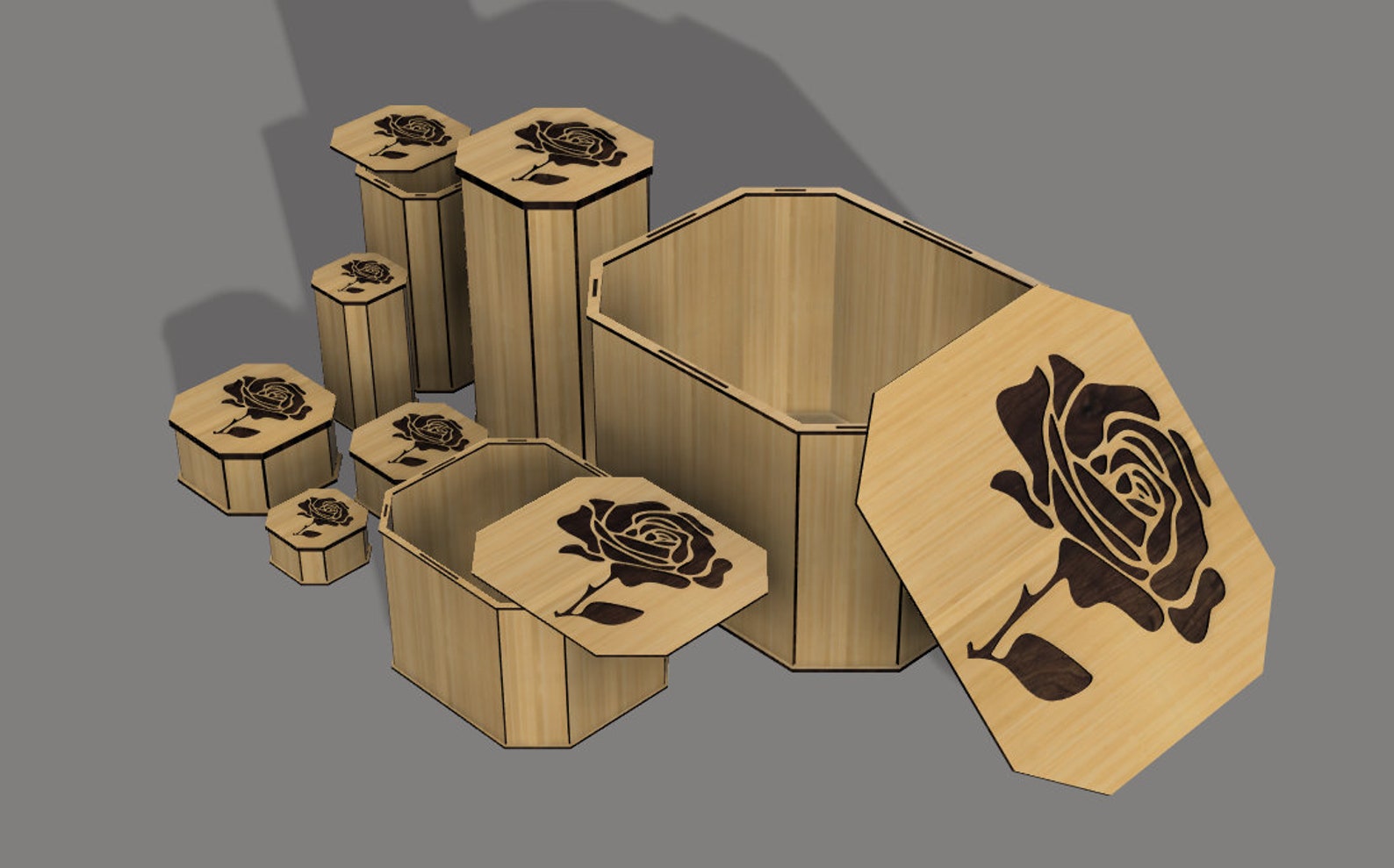 Box Laser Cut Box Files Svg Dxf Pdf Cdr Storage Box Vector Files for ...