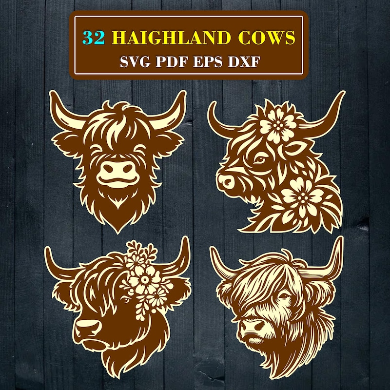 Highland Cow Svg - Etsy