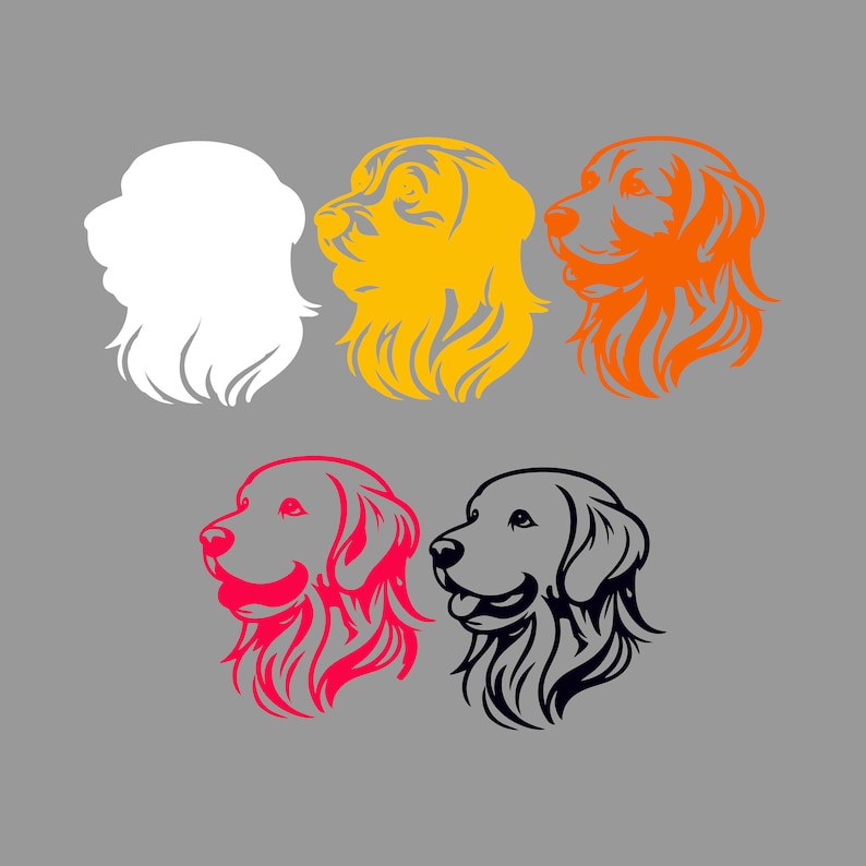Golden Retriever SVG 3D Layered for Cardstock, Multilayer Papercut ...