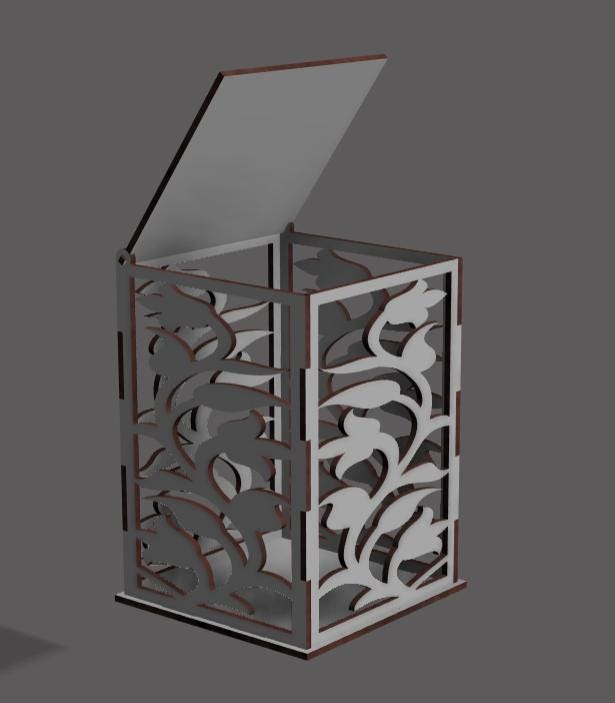 Laser Cut Box Svg Dxf Pdf Cdr Storage Box Vector Files for Wood Laser ...