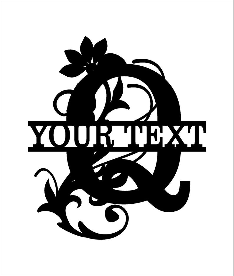 Split Regal Monogram Alphabet Letters Laser Cut Files Digital Download ...