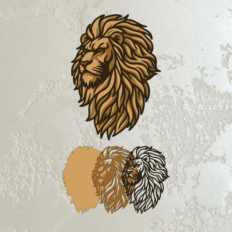 Lion Head Layered Svg - Etsy