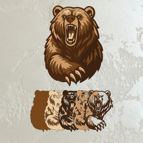 3d Grizzly Ornament - Etsy